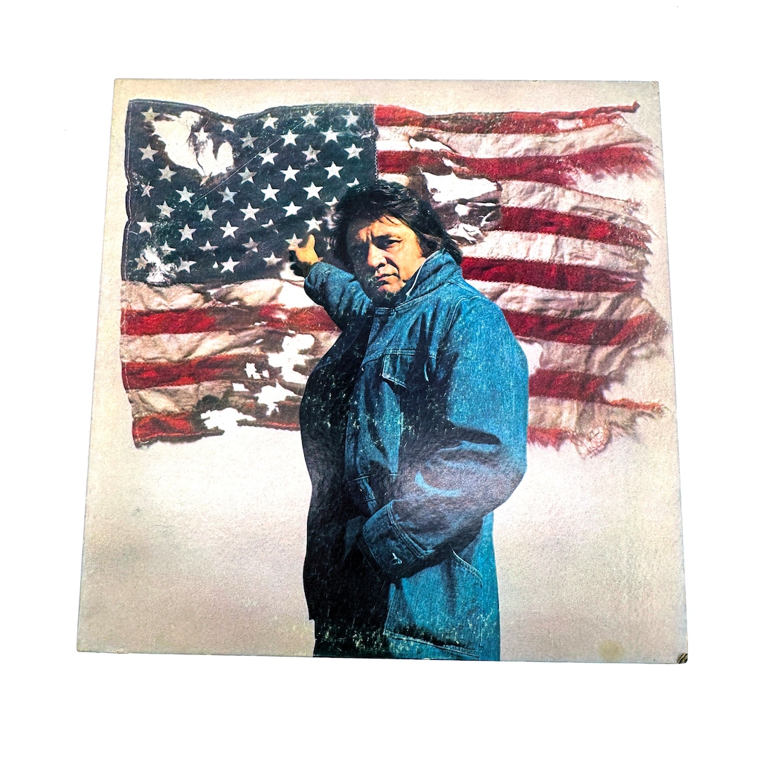 Vintage Johnny Cash Ragged Old Flag Record Album Vinyl LP 12" Original ...