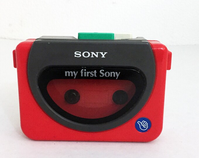 Vintage My First Sony Walkman Wm-3000 Red Portable Cassette Tape Player ...