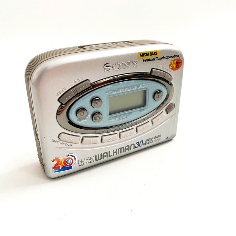 Vintage Sony Walkman WM-FX477 Cassette Am/fm Mega Bass Weather Proof ...