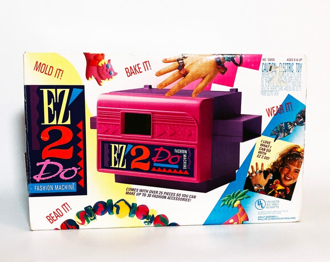 Vintage 90s Toy Kenner EZ 2 Do Fashion Machine Jewelry Making Oven Easy ...