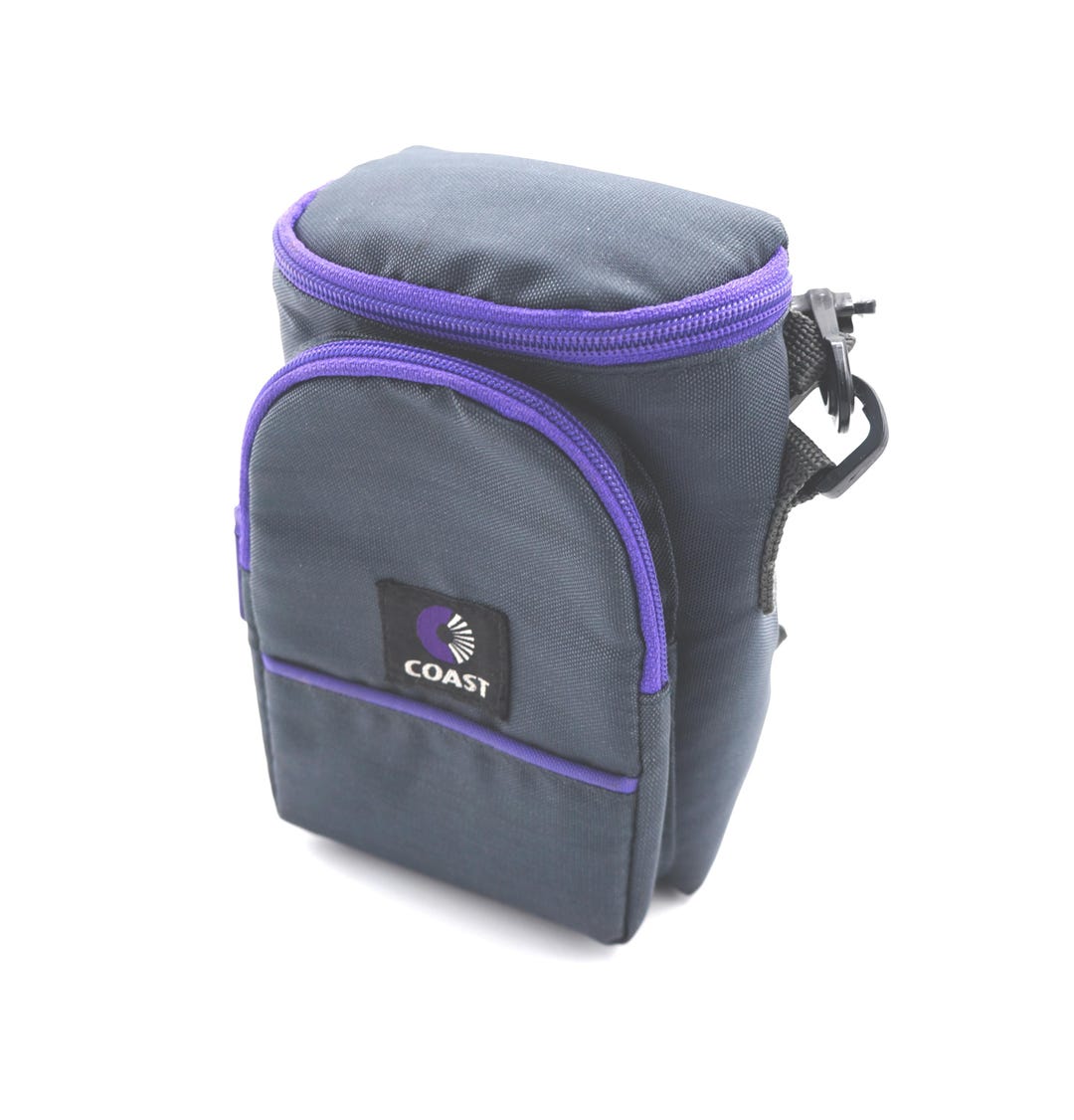 Vintage Coast Padded Camera Case Gray Purple Nylon Camera Carrying Case ...