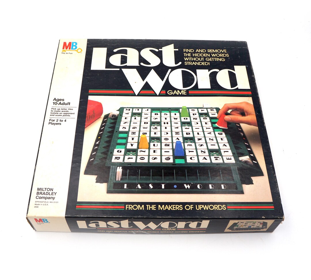 Vintage 1985 Milton Bradley Last Word Board Game Word Game 1980s 80s - Etsy