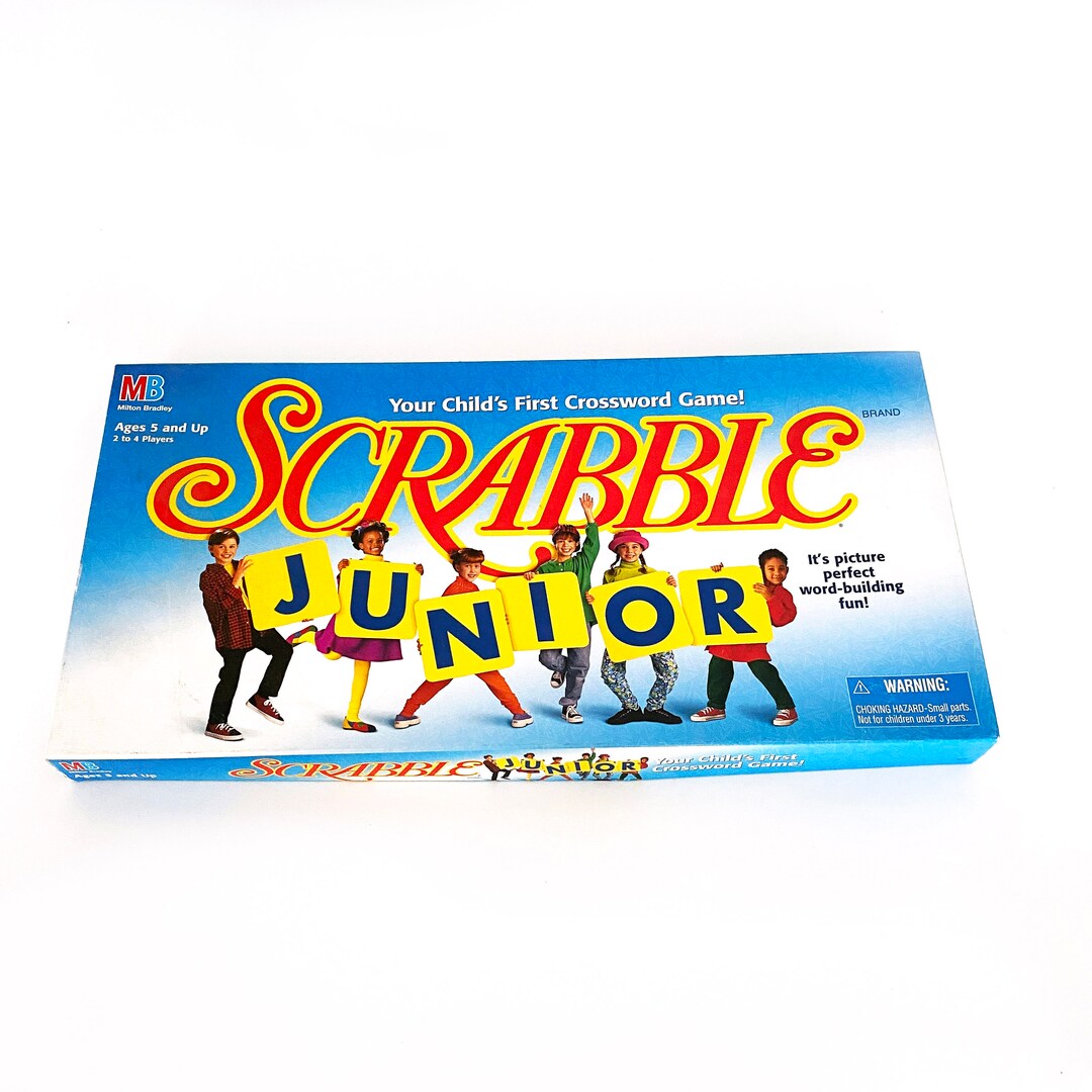 Vintage Scrabble Junior Jr Board Game Complete 1997 by Milton Bradley ...