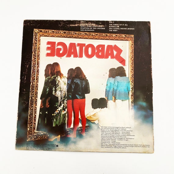Black Sabbath Sabotage Vinyl