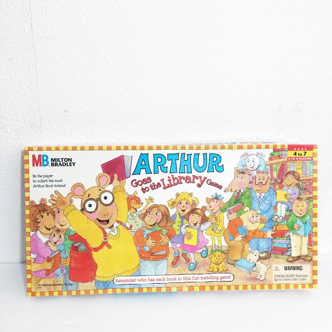 Vintage Arthur Goes to the Library Board Game Complete Milton Bradley ...