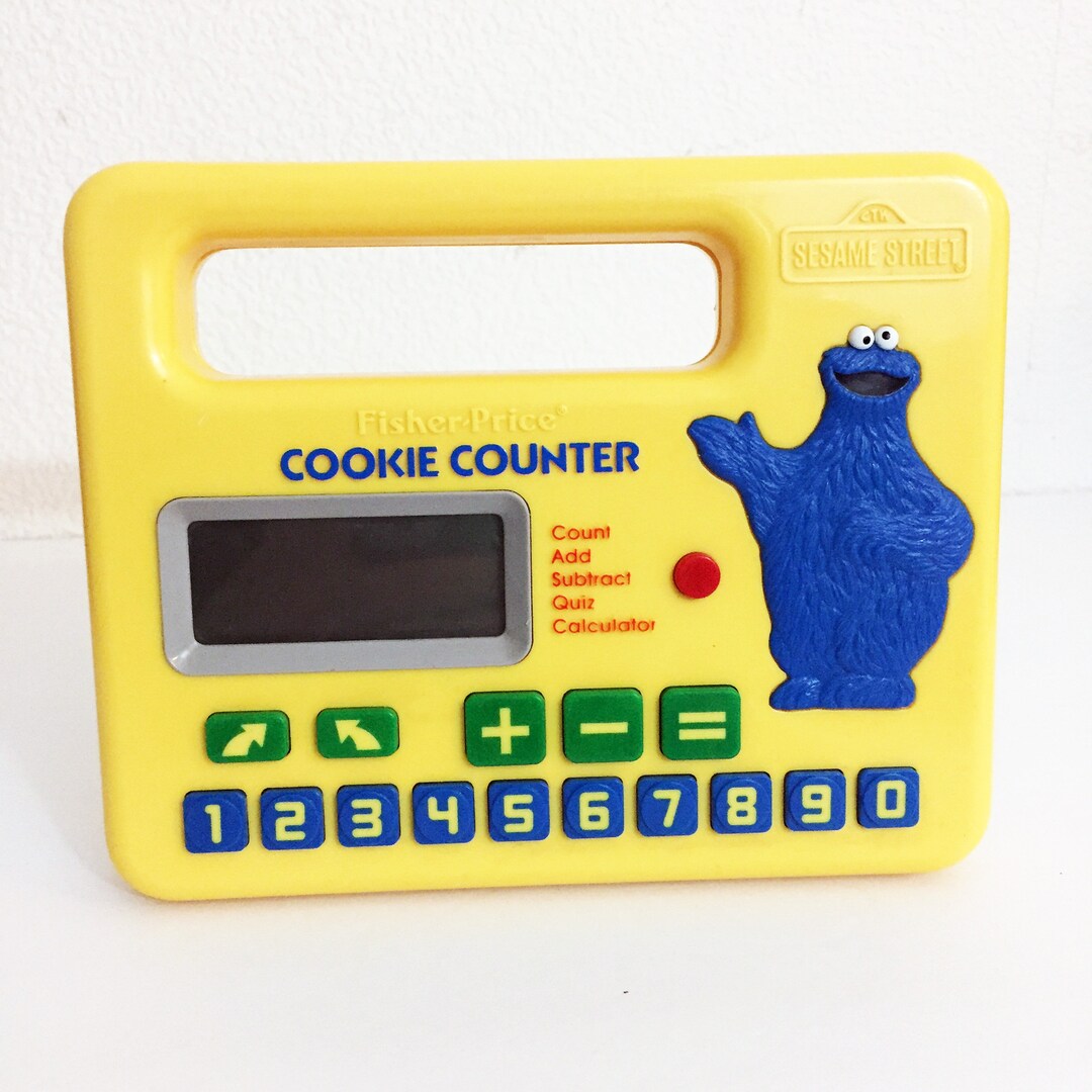 Vintage 1985 Fisher Price Cookie Counter Sesame Street Cookie Monster ...