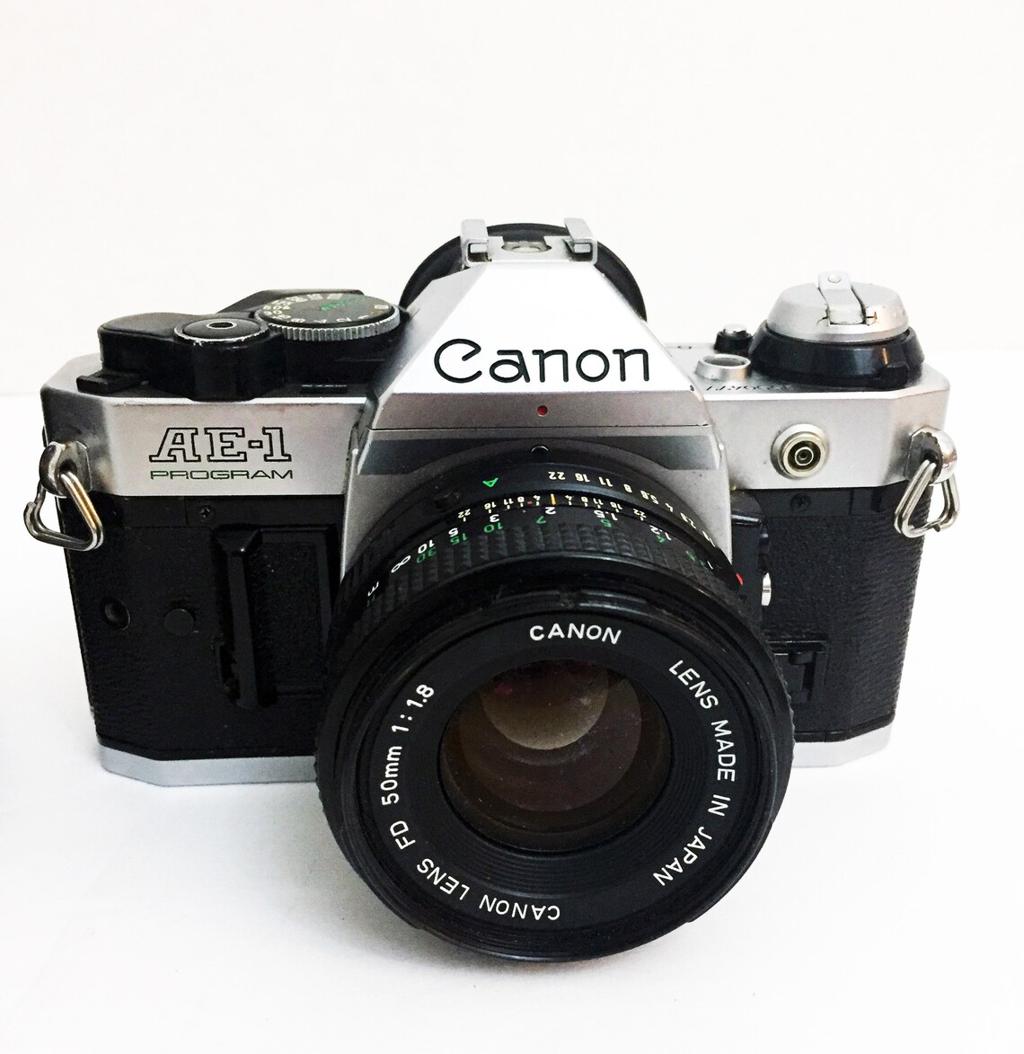 Vintage Canon AE-1 Program 50mm F/1.8 Kit Lens Film SLR Photography 80s ...