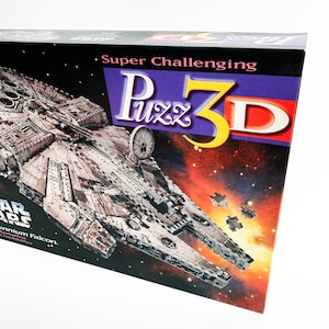Vintage Star Wars Puzz 3D Millennium Falcon Puzzle 1995 Complete 90s ...