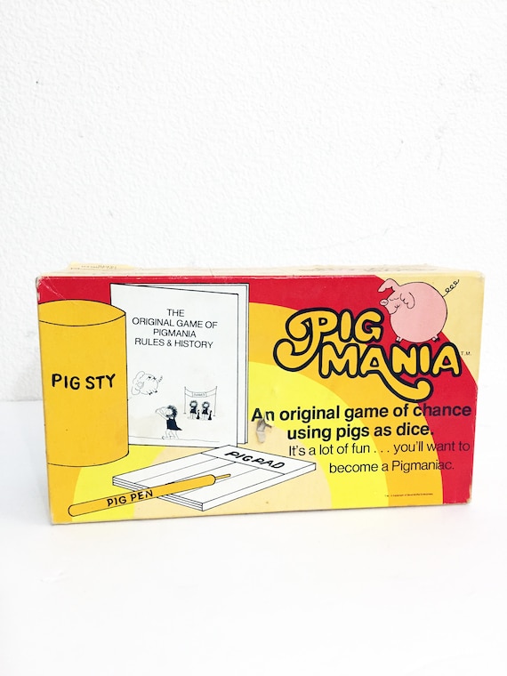 Vintage 1977 Pig Mania Board Game by Parker Brothers Complete | Etsy