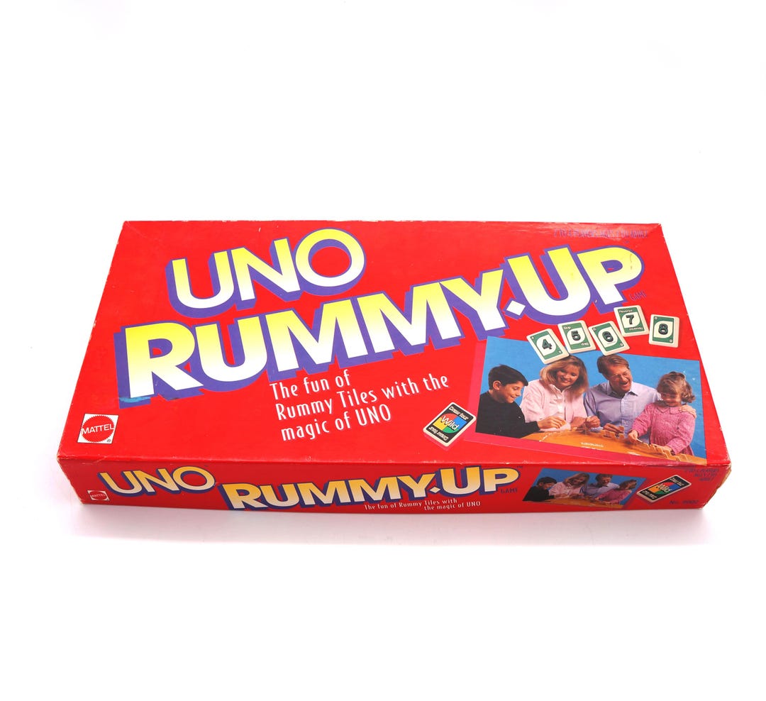Vintage UNO Rummy up Board Game Complete 1993 Mattel 90s Toys 1990s ...