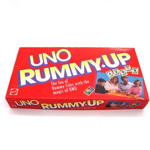 Vintage UNO Rummy up Board Game Complete 1993 Mattel 90s Toys 1990s ...