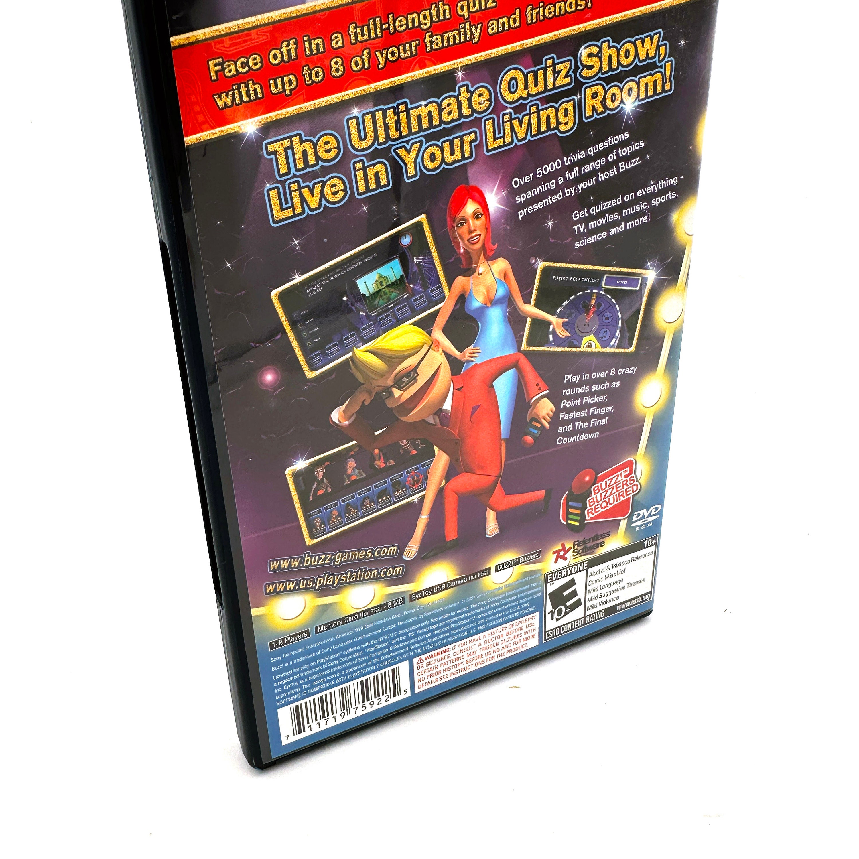 Vintage Buzz the Mega Quiz PS2 Sony Playstation 2 Video Game Show ...