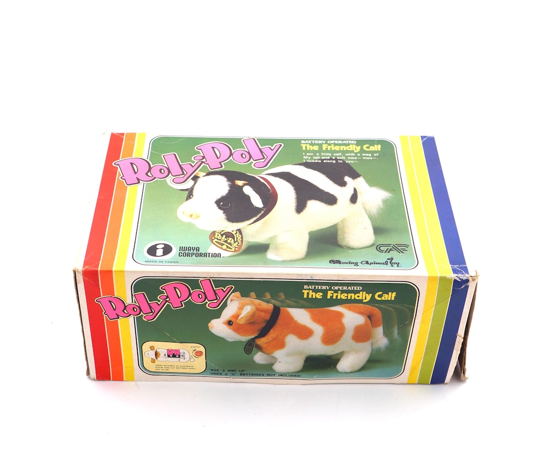 Vintage 1983 Iwaya Roly Poly the Friendly Calf Battery Operated Cow ...