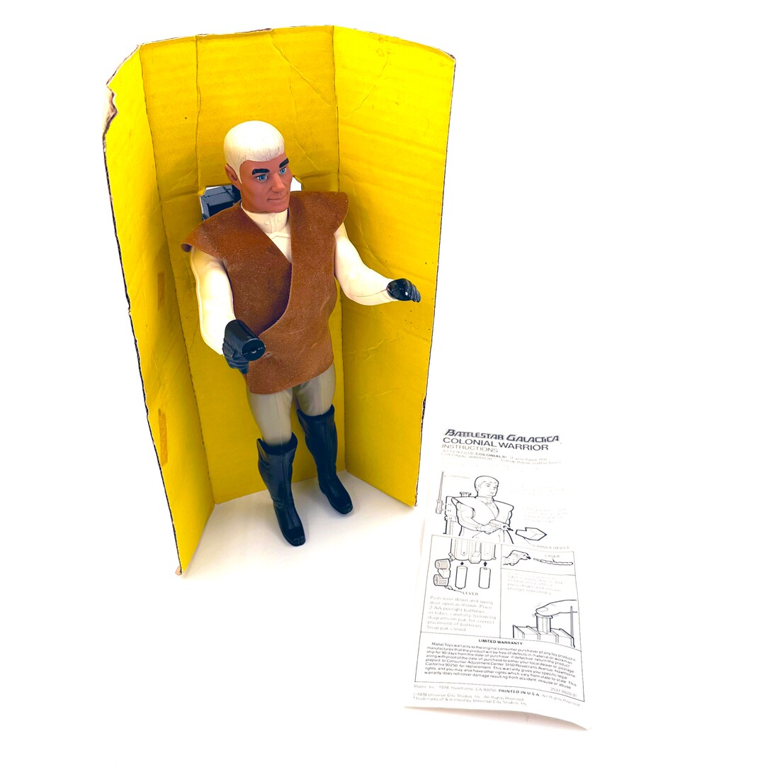 Vintage Mattel 1978 Battlestar Galactica 12" Colonial Warrior Figure ...