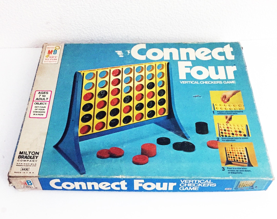 Vintage 1979 Connect Four Board Game by Milton Bradley Complete 1970s ...