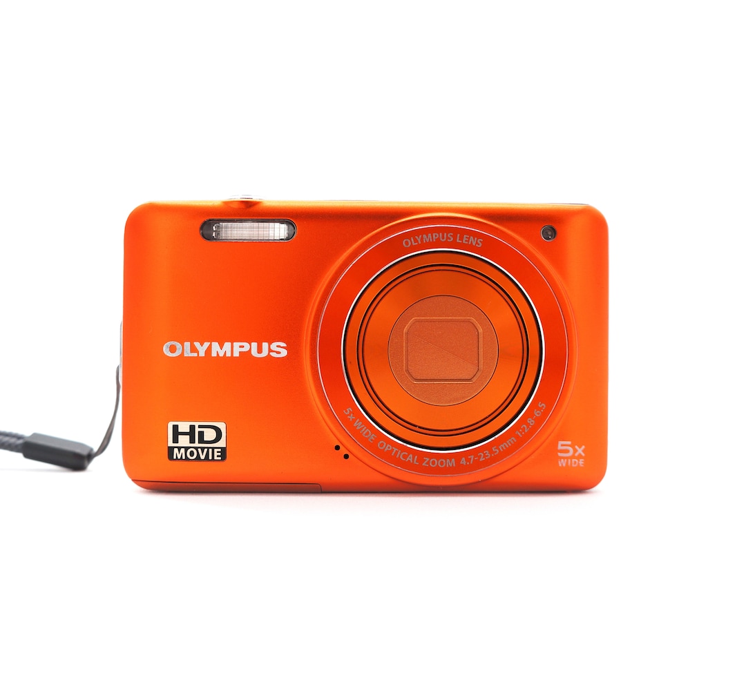 Olympus VG-160 16MP Orange Digital Camera Digi Zoom AF Point Shoot ...