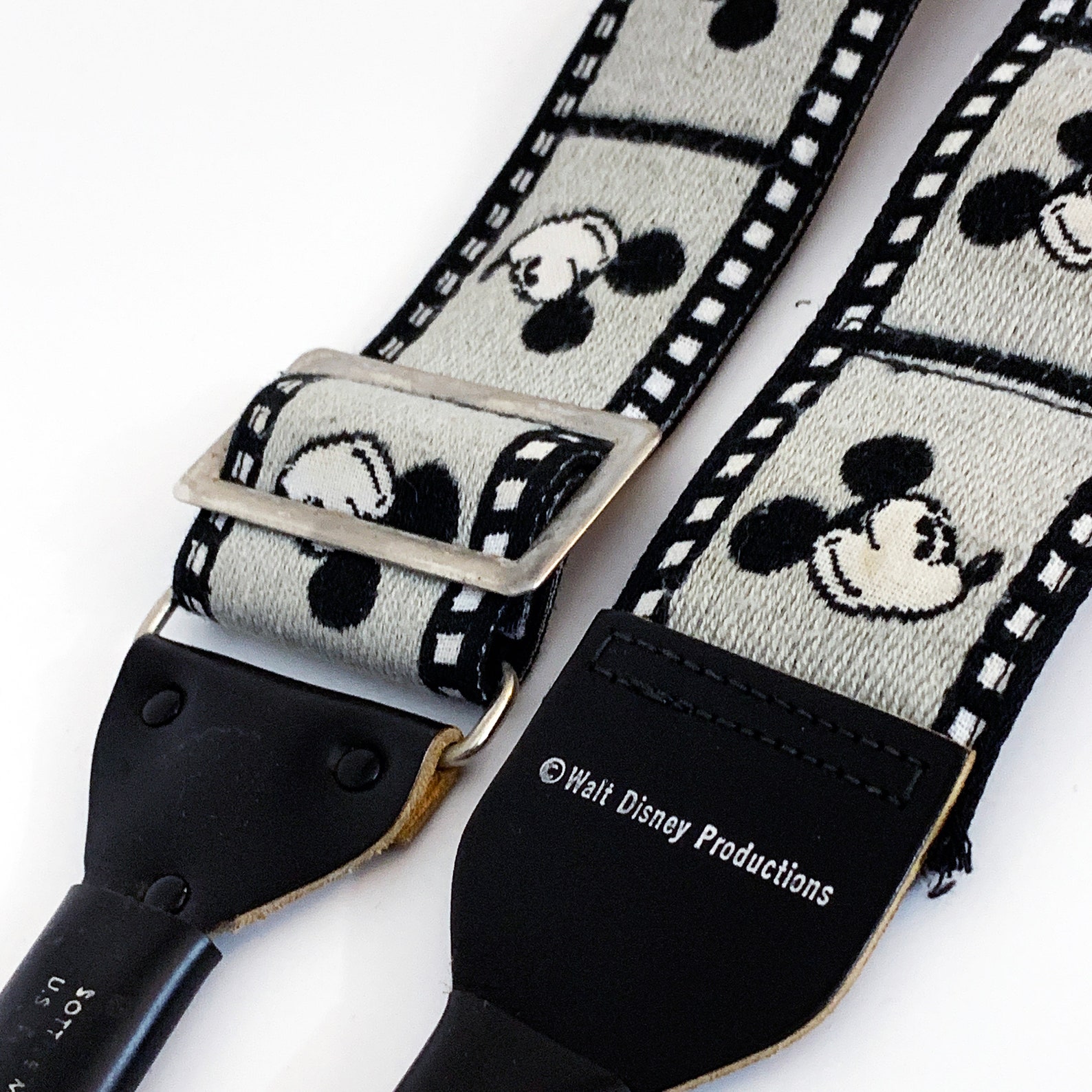 Vintage Disney Mickey Mouse Pattern Camera Strap Black White Camera ...