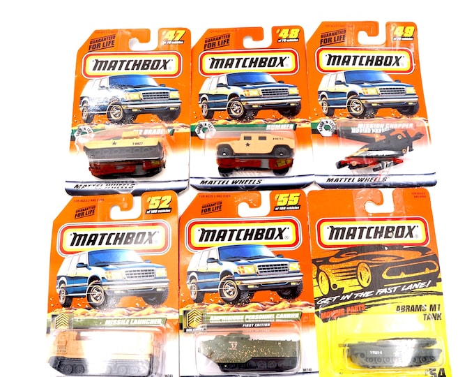 Vintage Matchbox Military Lot 1997–1999 Die-cast Tanks Hummer Chopper ...