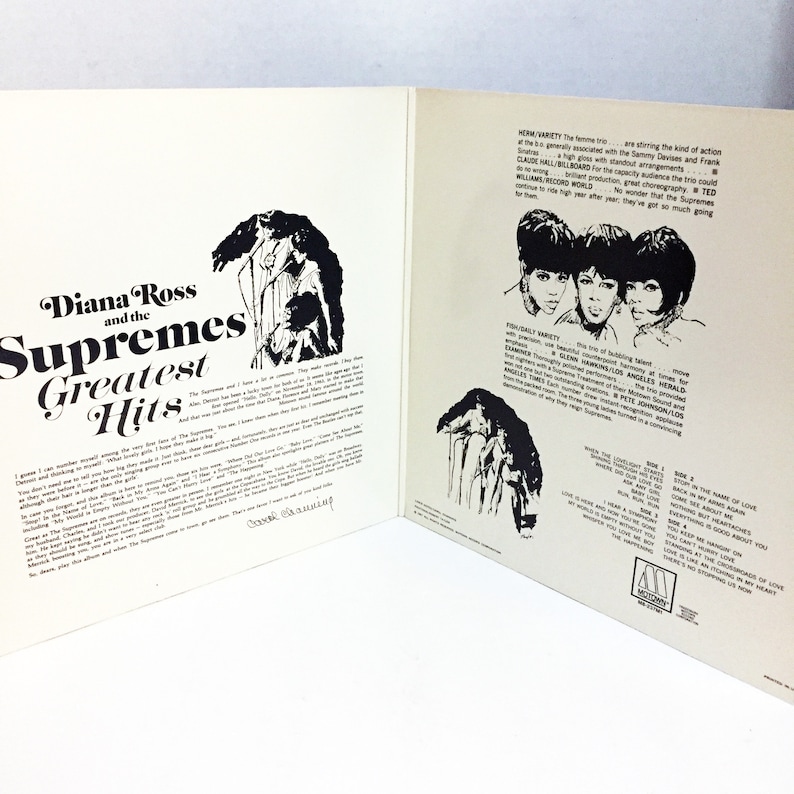 Vintage the Supremes Greatest Hits Original Album Record 12 - Etsy