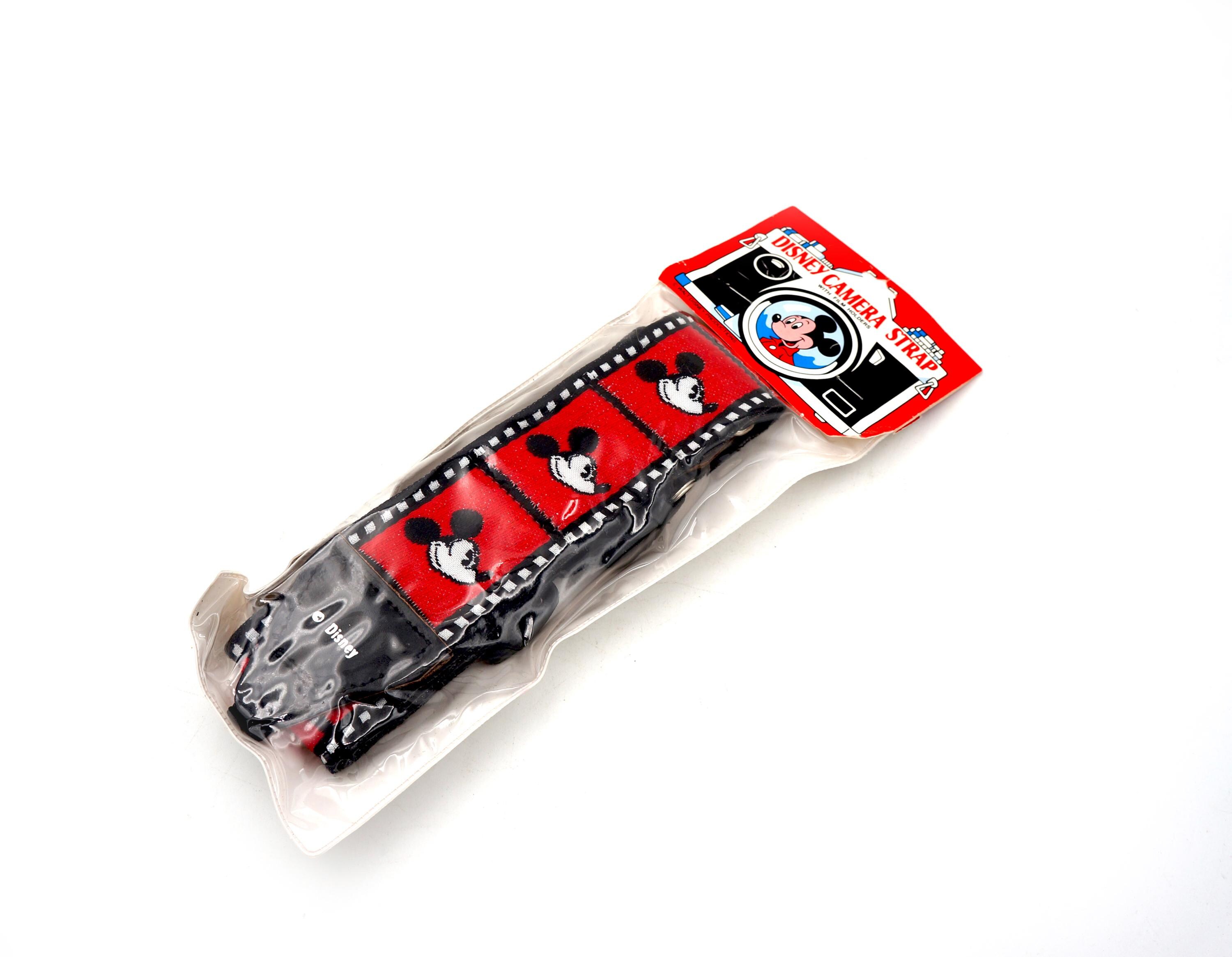 Vintage RARE Sealed Disney Mickey Mouse Pattern Camera Strap Red Black ...