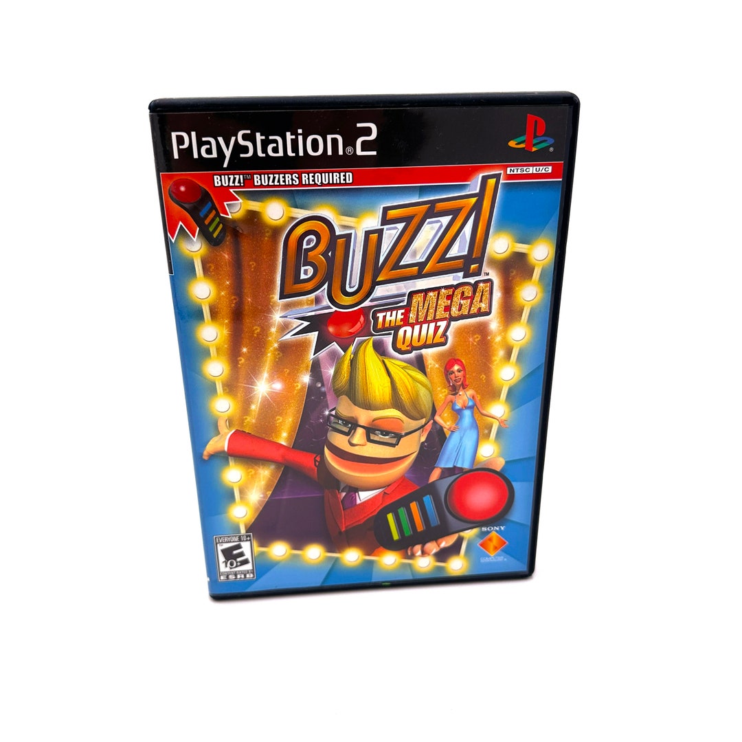 Vintage Buzz the Mega Quiz PS2 Sony Playstation 2 Video Game Show ...