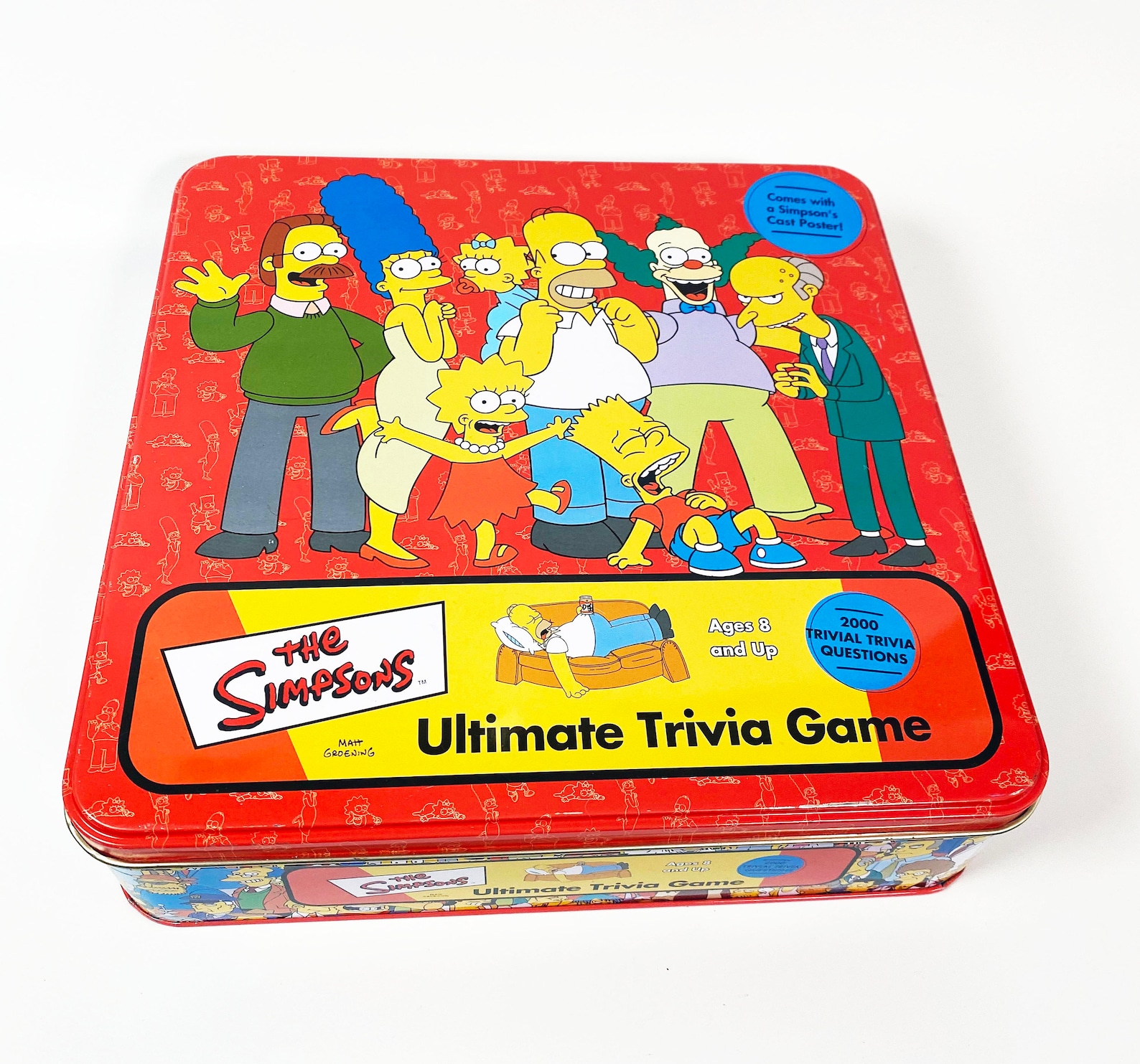 Vintage the Simpsons Ultimate Trivia Game in Tin Board Game Homer Bart ...