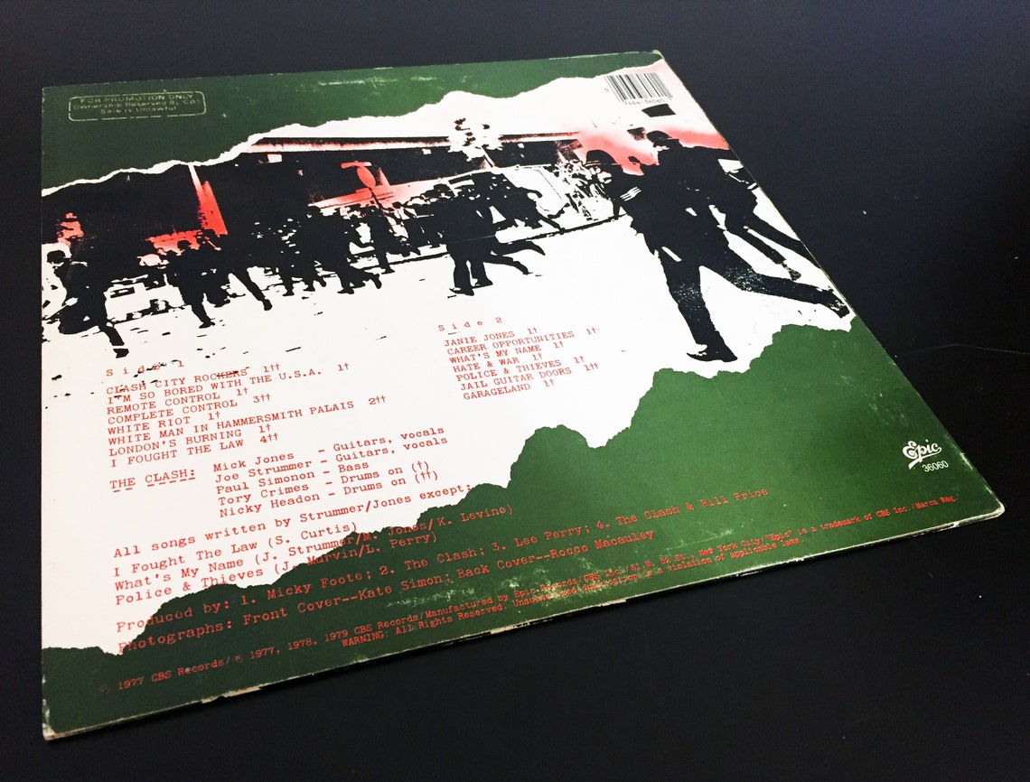 Vintage the Clash Self Titled First Album Vinyl Record LP 1977 | Etsy