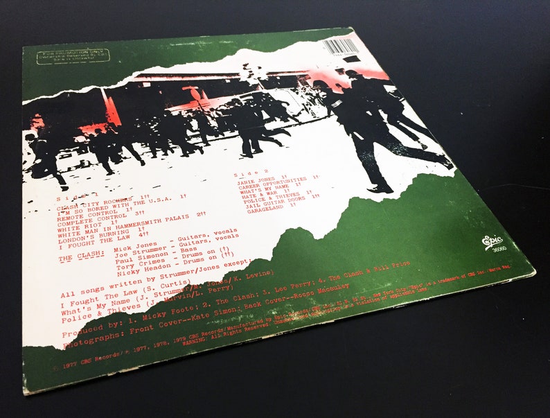 Vintage the Clash Self Titled First Album Vinyl Record LP 1977 | Etsy