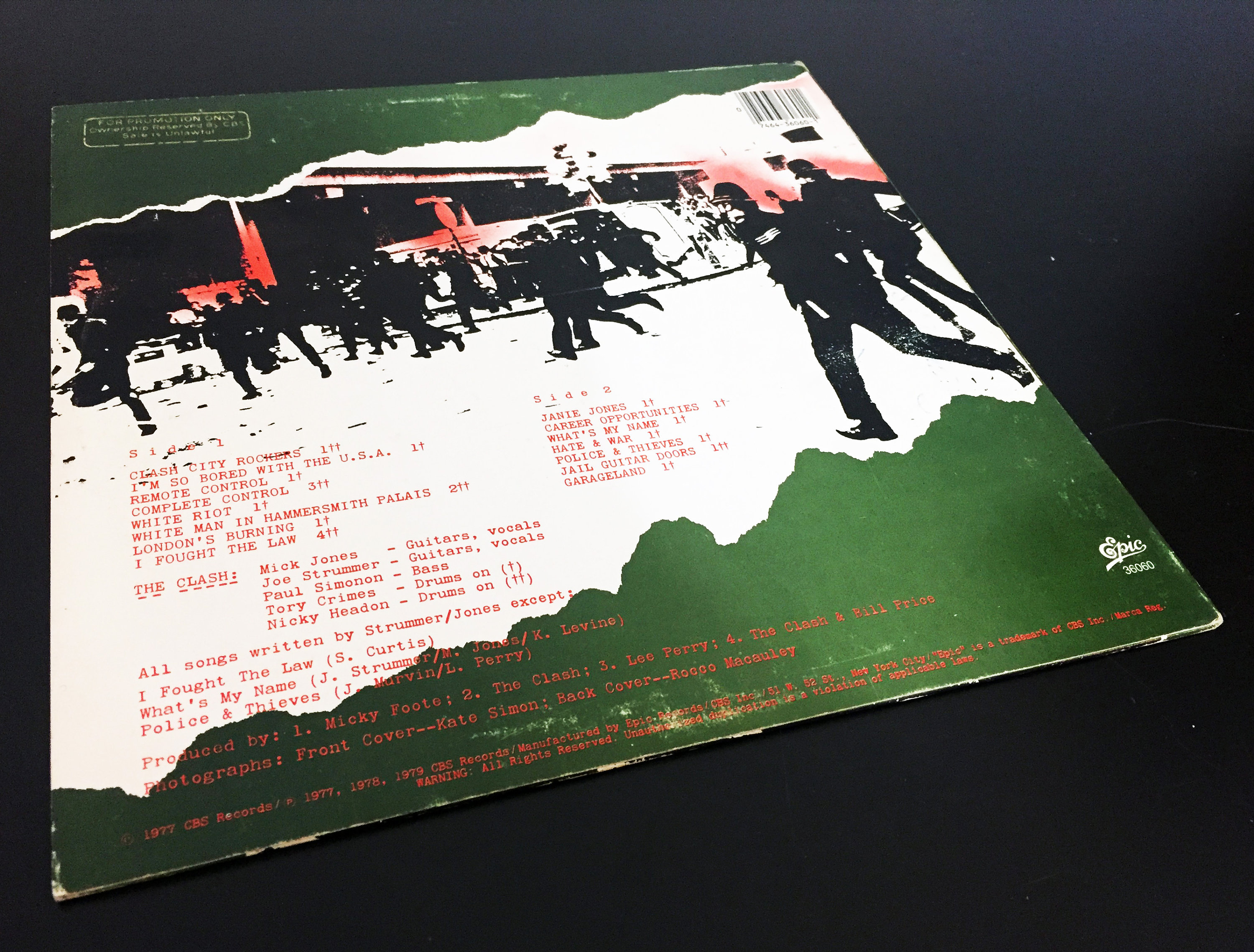 Vintage the Clash Self Titled First Album Vinyl Record LP 1977 Album 12 ...
