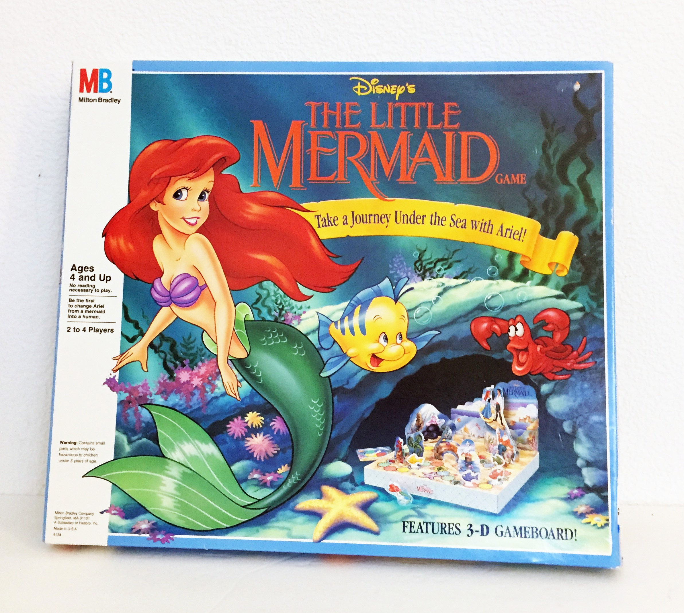 Vintage The Little Mermaid 3D Board Game Complete 1990 Milton Etsy vintage-the-little-mermaid-3d-board-game-complete-1990-milton-etsy