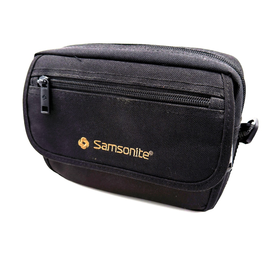 Vintage Samsonite Camera Case Black Green Padded Nylon Camera Carrying ...