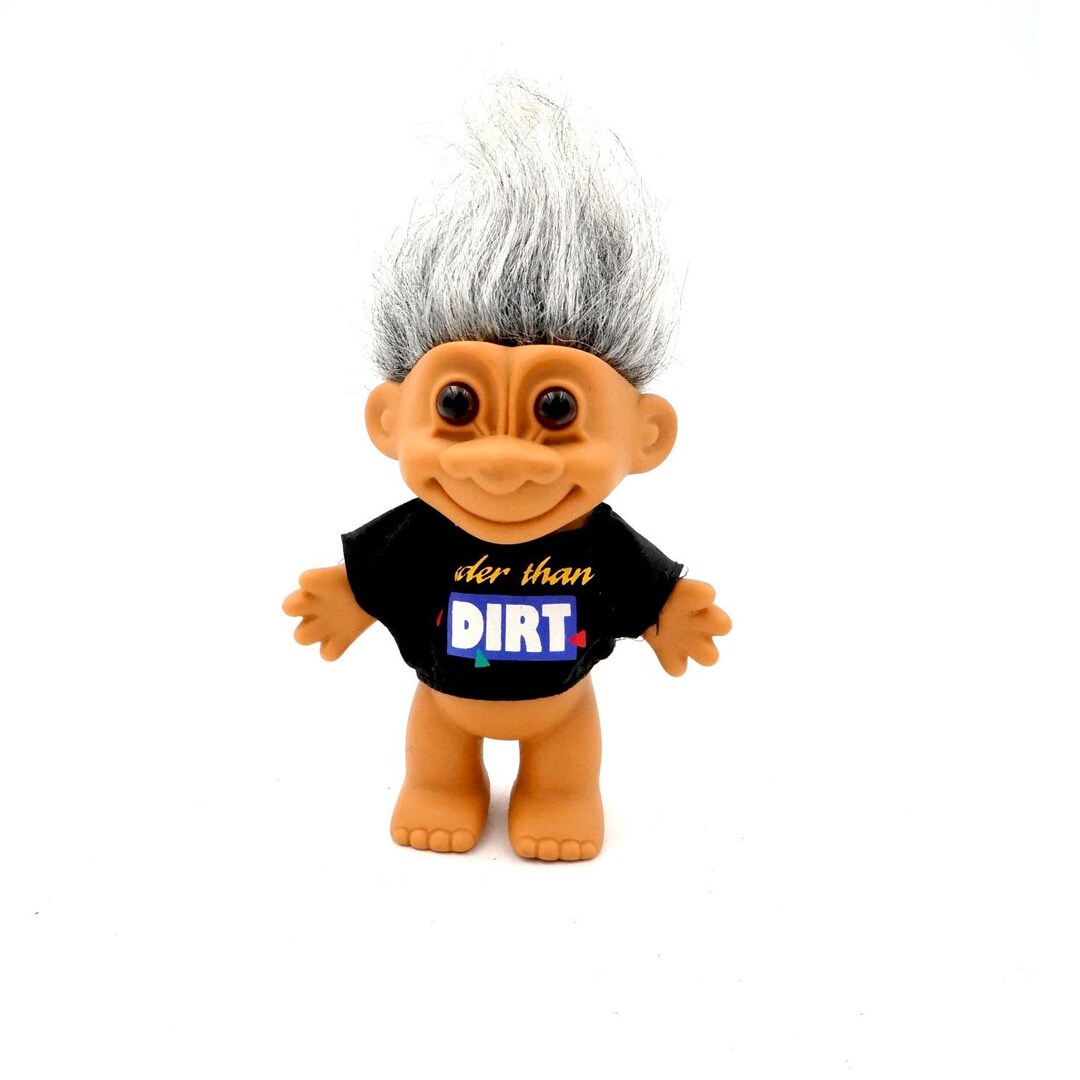 Vintage Russ Older Than Dirt Troll Doll 90s Funny Gray Hair Birthday ...