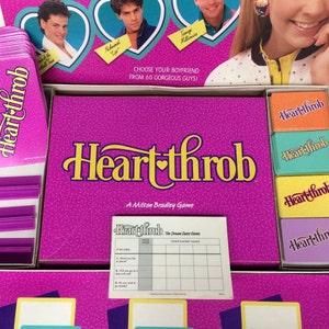 Vintage Heartthrob Heart Throb Milton Bradley Board Game Complete 1988 ...