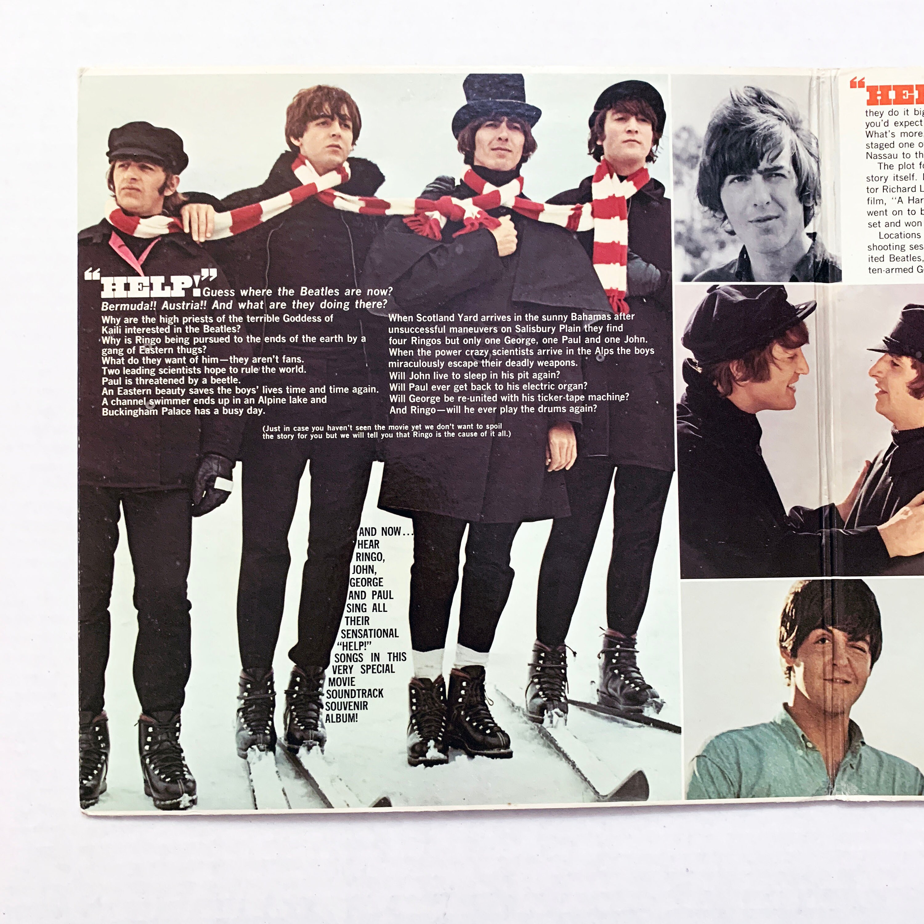 Vintage the Beatles Help Soundtrack 1965 Gatefold Double Album 12" LP ...