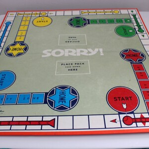 Vintage 80s Sorry Board Game by Parker Brothers Complete 1980s Toys ...