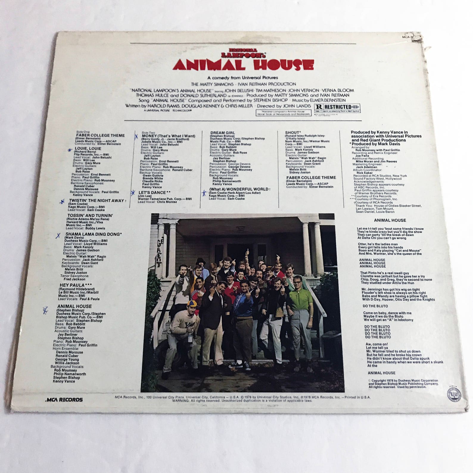 Vintage National Lampoons Animal House Soundtrack Motion - Etsy