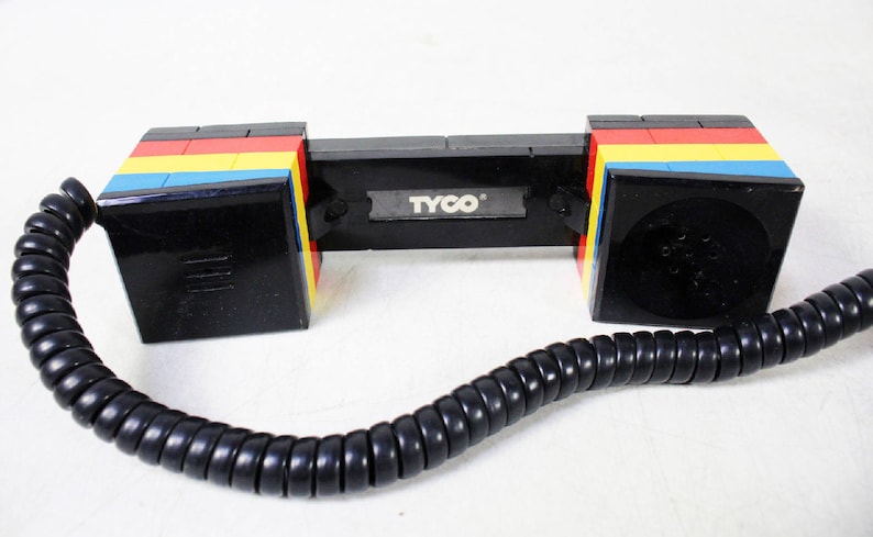 Vintage Tyco 1980s Super Blocks Lego Telephone Land Line Home Phone ...