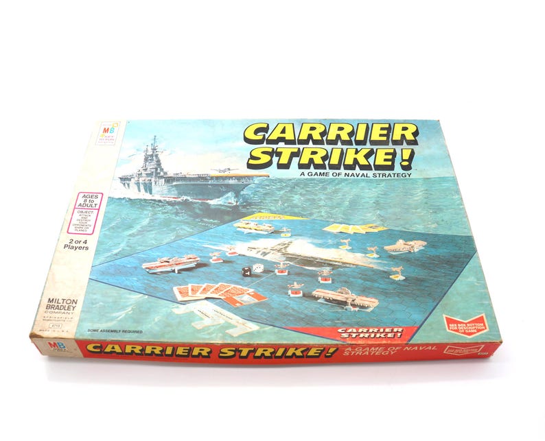 1977 Carrier Strike Board Game - Vintage Military Strategy, Complete ...