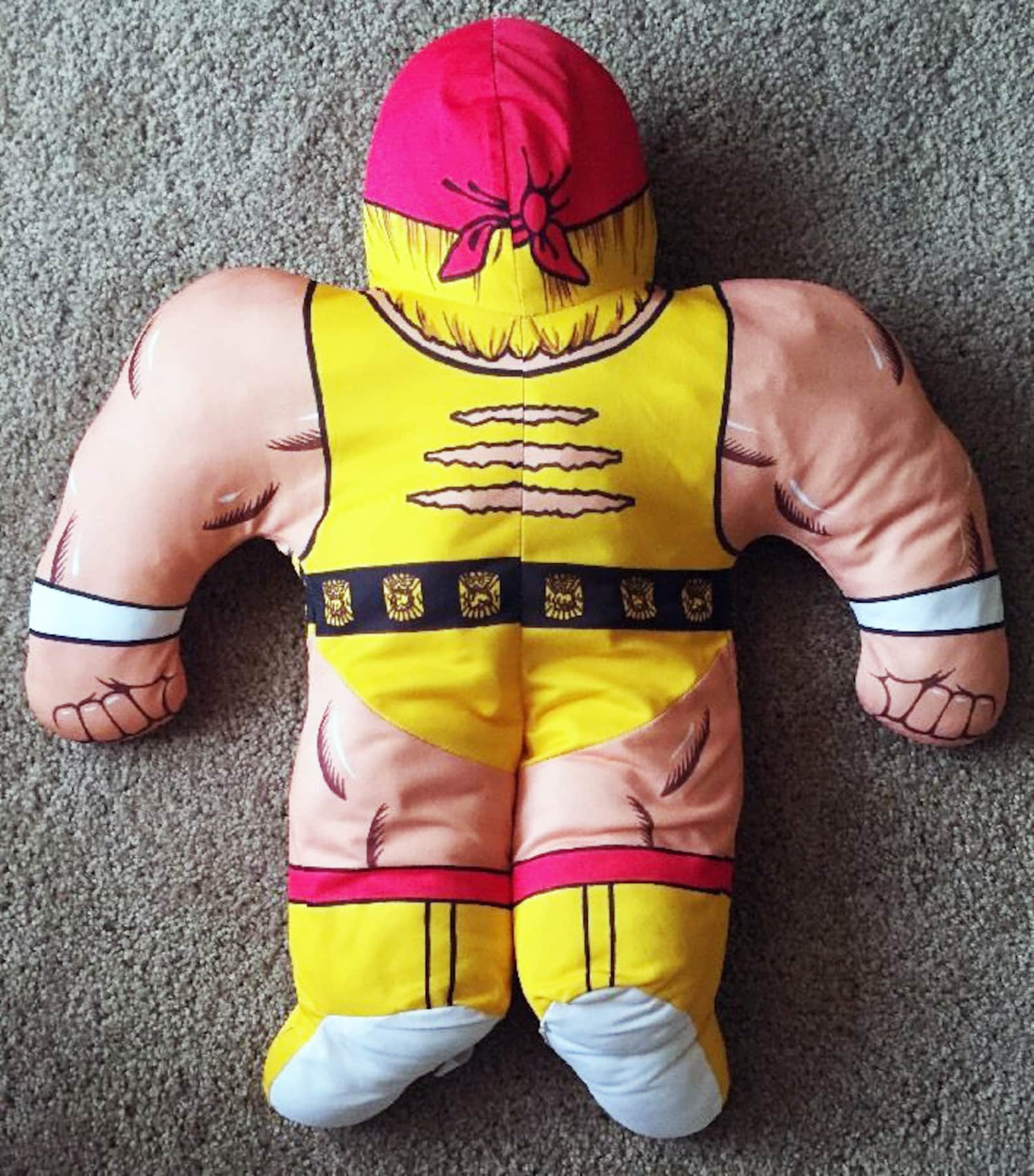 Vintage Wrestling Buddy Wwf Hulk Hogan Stuffed Pillow Buddy Etsy