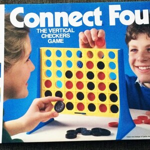 Vintage Connect Four Milton Bradley 1986 100% Complete Classic Game Toy ...