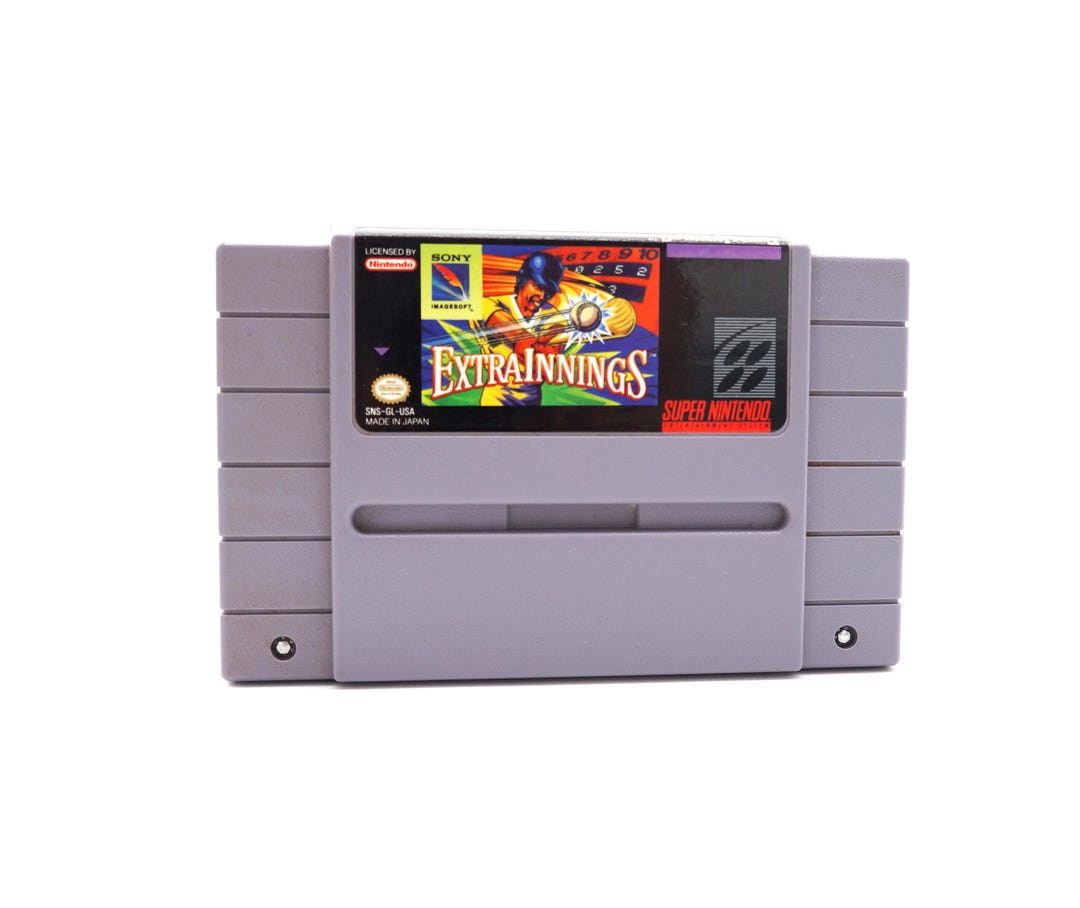 Vintage SNES Extra Innings Baseball 1991 Super Nintendo Video Game ...