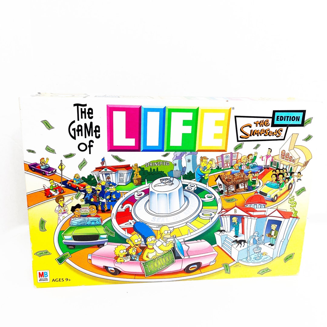 The Simpsons Game of Life Board Game Homer Bart 100% Complete in Box ...