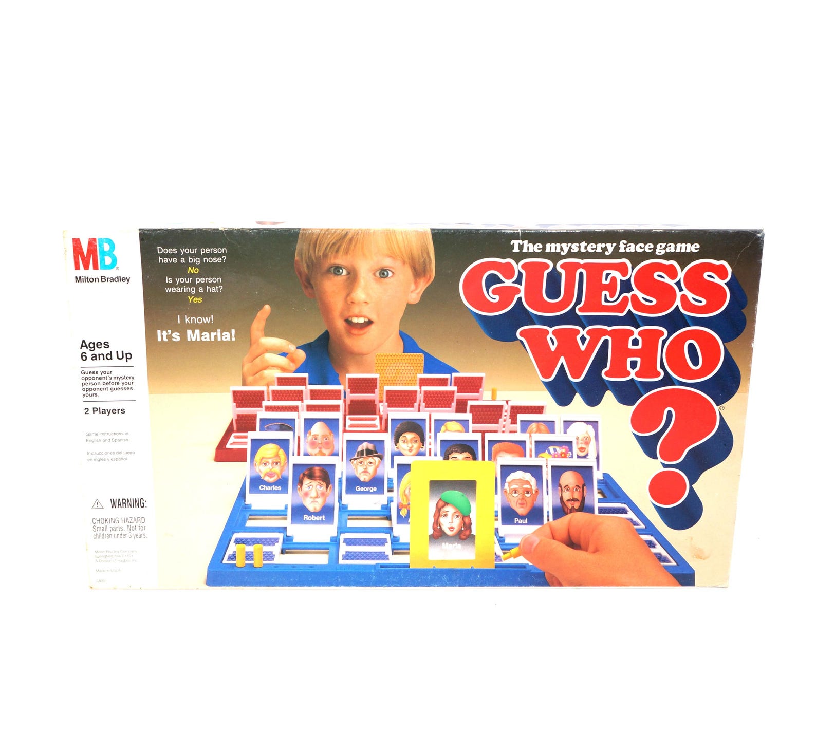 Vintage Guess Who Board Game Milton Bradley Complete 1987 80s Games 90s ...