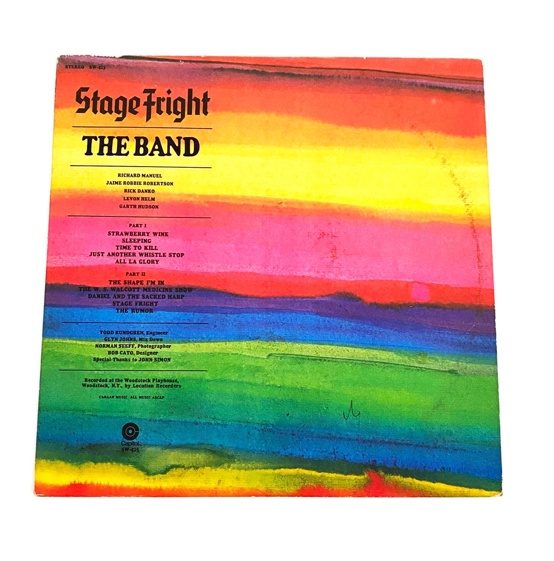 Vintage the Band Stage Fright Vinyl Record LP Album 12" Live Album 1970 ...