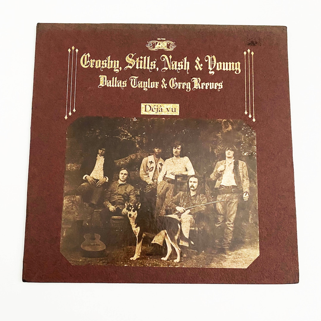 Vintage Crosby Stills Nash Young Déjà Vu Vinyl Record LP Album 12" Live ...