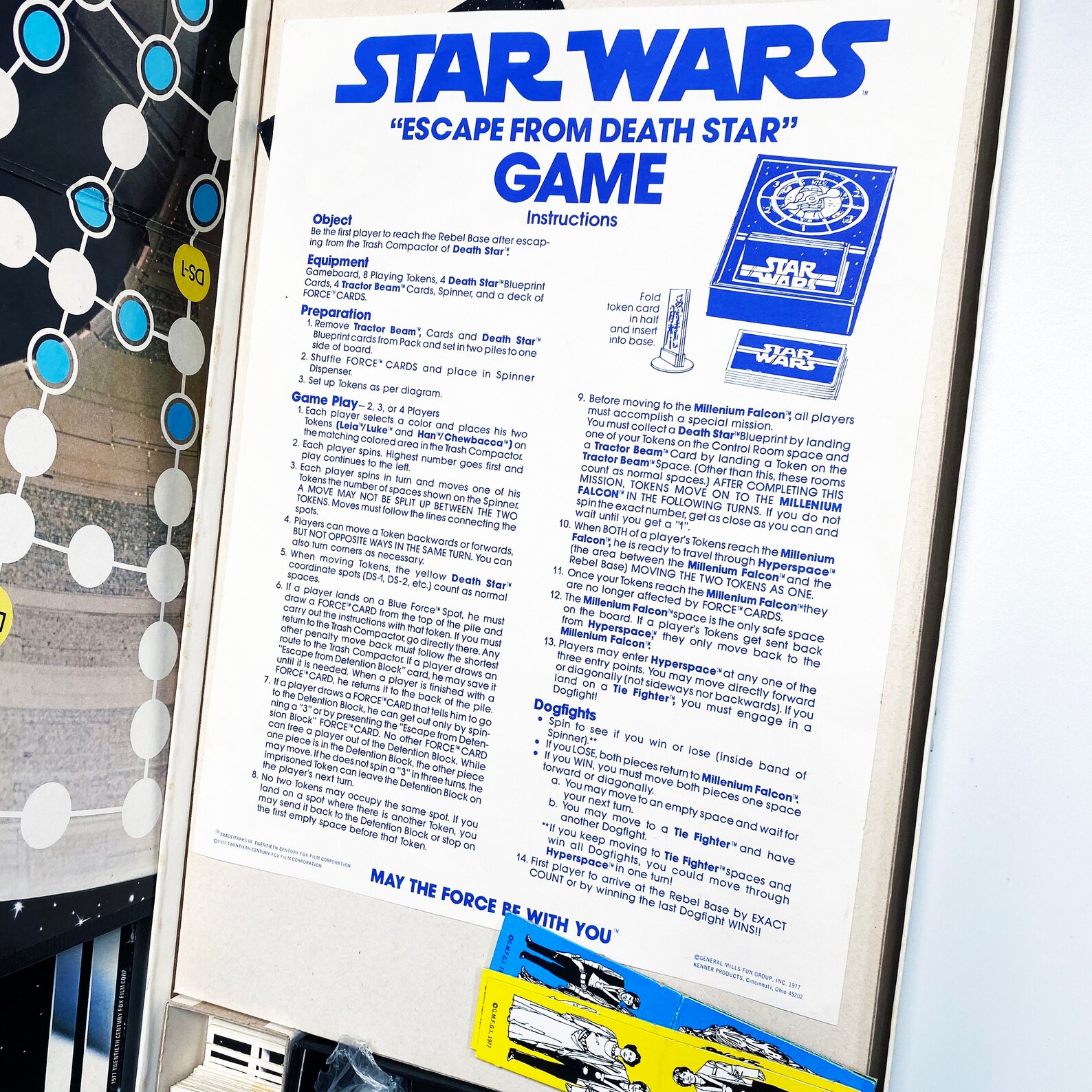 Vintage Star Wars Escape From Death Star Game Board Game 100% Complete ...