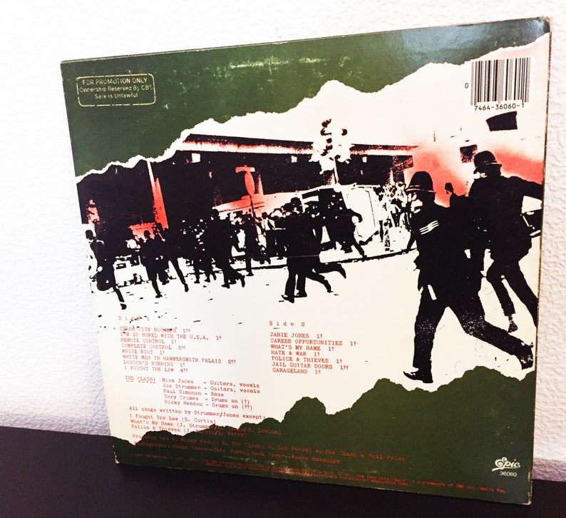 Vintage the Clash Self Titled First Album Vinyl Record LP 1977 | Etsy