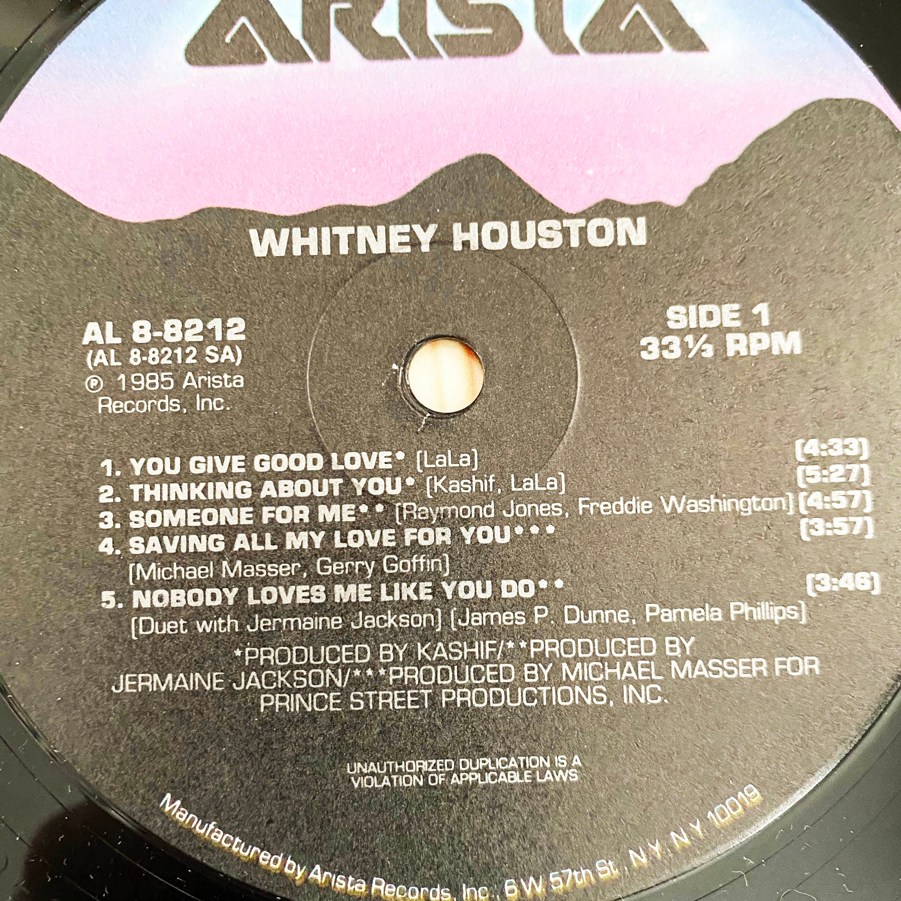 Vintage Original Whitney Houston Debut LP homónimo con Liner Record ...