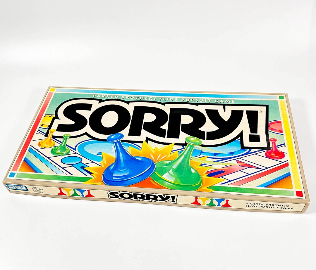 Vintage 1992 Sorry Board Game by Parker Brothers 100% Complete 1990s ...
