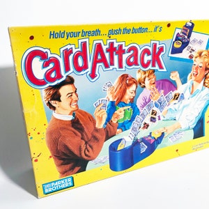 Vintage 1991 Card Attack Board Game Parker Brothers Rare 100% Complete ...